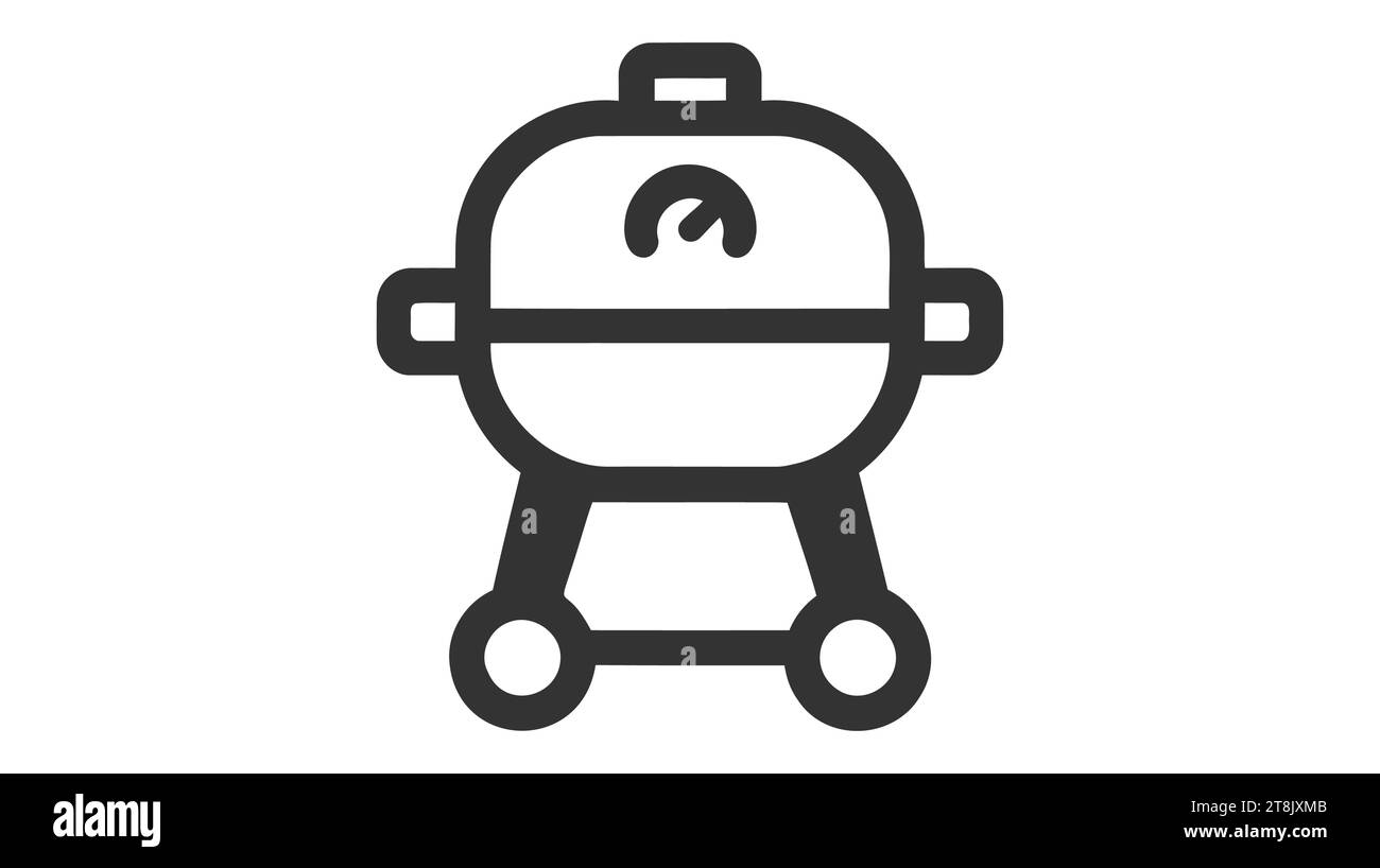 Outdoor grill vector icon illustration isolated on white background ...