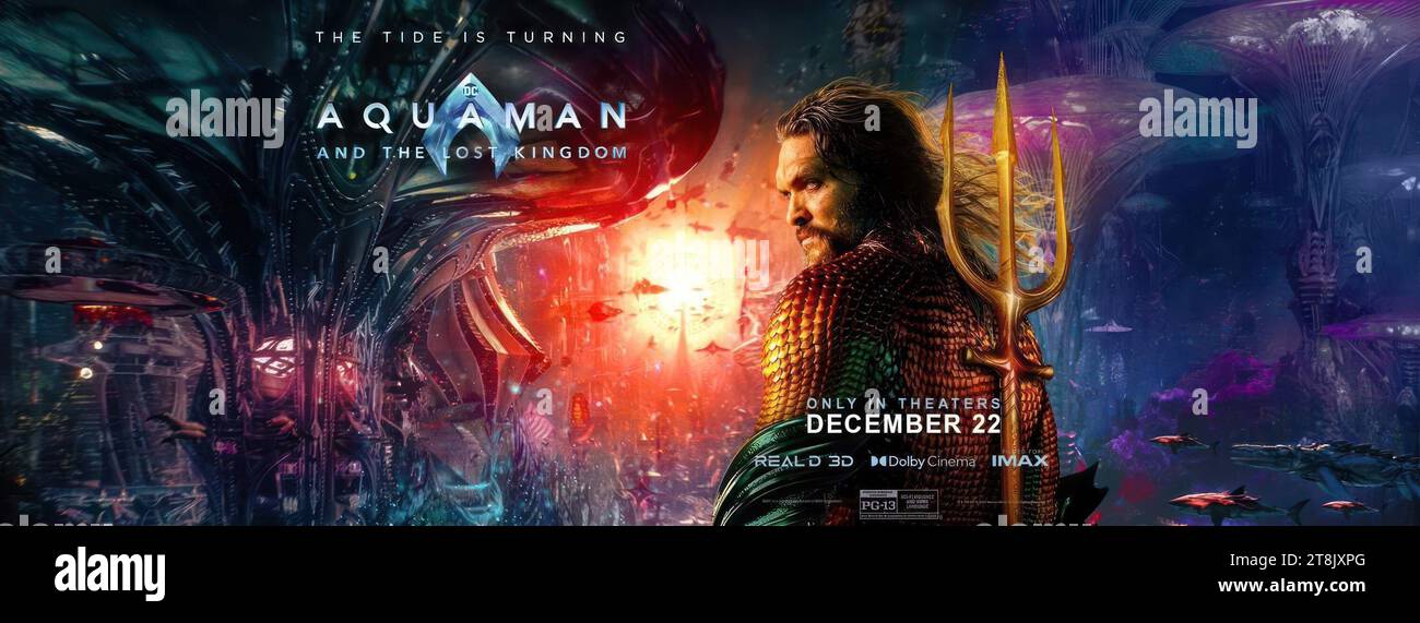 AQUAMAN AND THE LOST KINGDOM, (aka AQUAMAN 2), US banner poster, Jason ...
