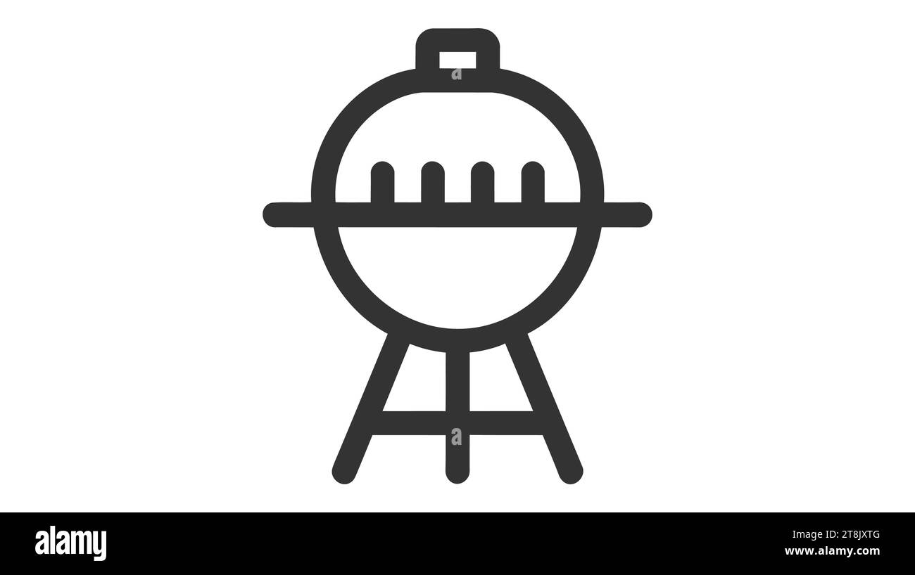 Outdoor grill vector icon illustration isolated on white background ...