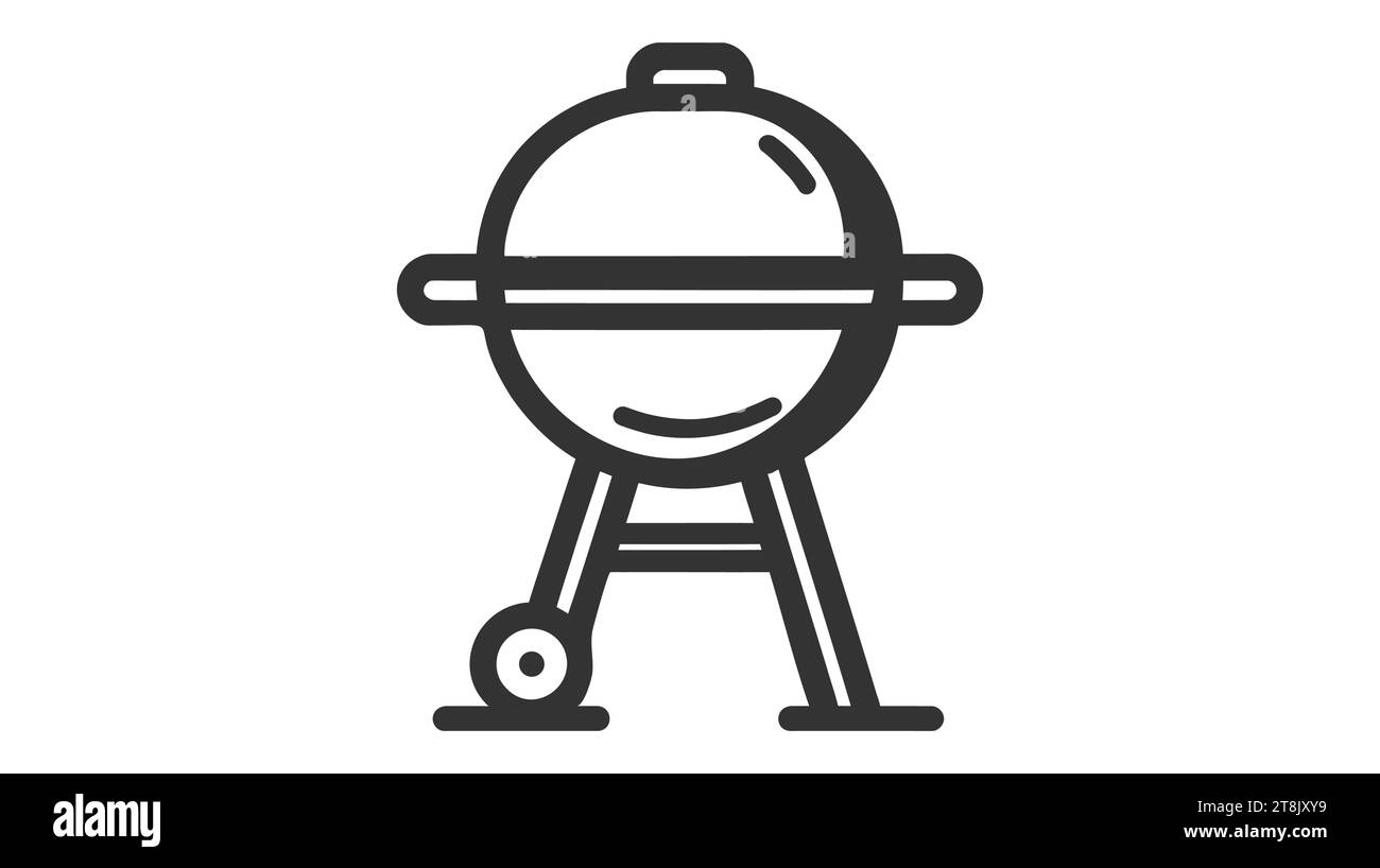 Outdoor grill vector icon illustration isolated on white background ...