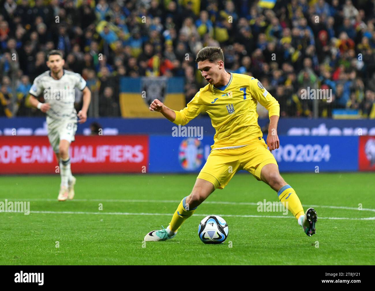 Leverkusen, Germany - November 20, 2023: Georgiy Sudakov of Ukraine ...