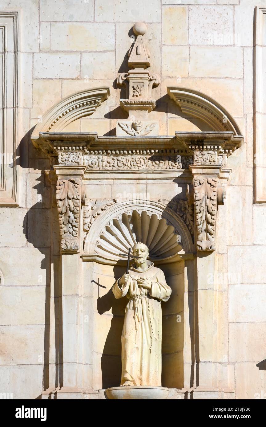 MURCIA, SPAIN, Architectural feature in the medieval facade of the ...
