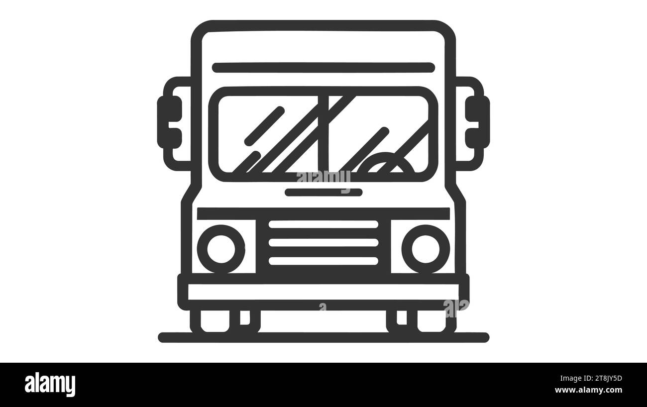 Simple truck line icon, Delivery icon Stock Vector Image & Art - Alamy