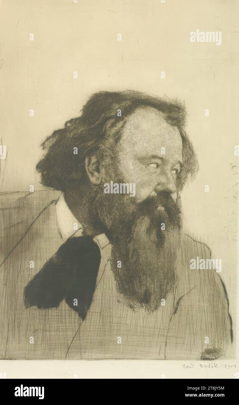 Portrait Hermann Bahr, Emil Orlik, Prague 1870 - 1932 Berlin, 1908 ...