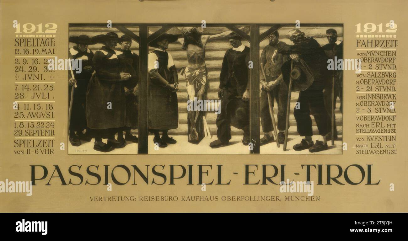 PASSION PLAY ERL TIROL; 1912, Albin Egger-Lienz, Striebach near Lienz ...