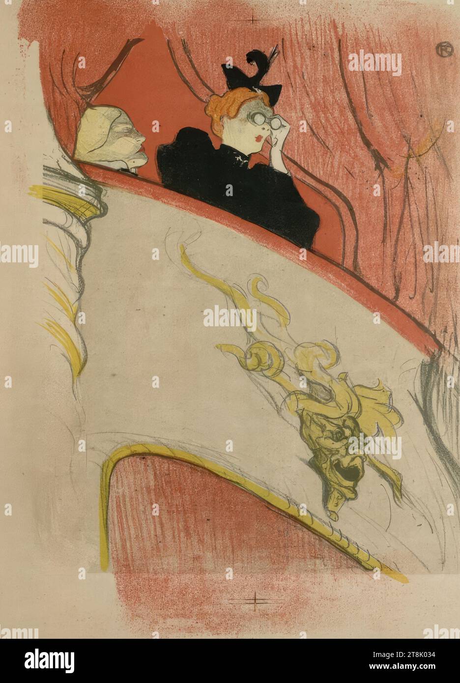 La loge au mascaron doré, Henri de Toulouse-Lautrec, Albi 1864 - 1901 ...