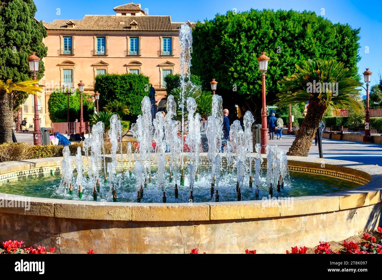 MURCIA, SPAIN, fountain in the city hall square Stock Photo - Alamy
