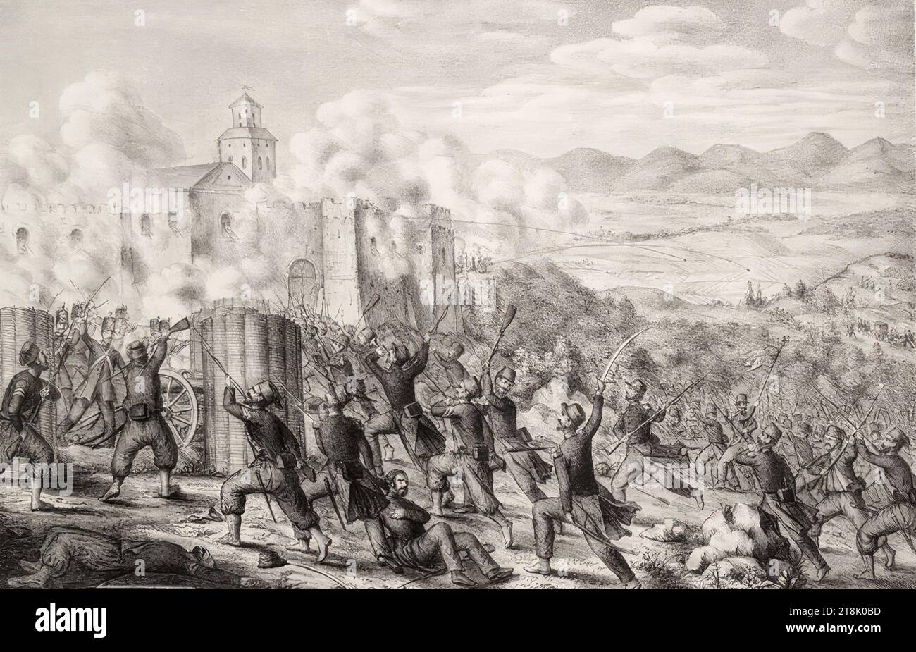 THE BATTLE OF THE TOWER OF SOLFERINO,, on June 24, 1859.', 1859/60, print, lithograph on paper ...