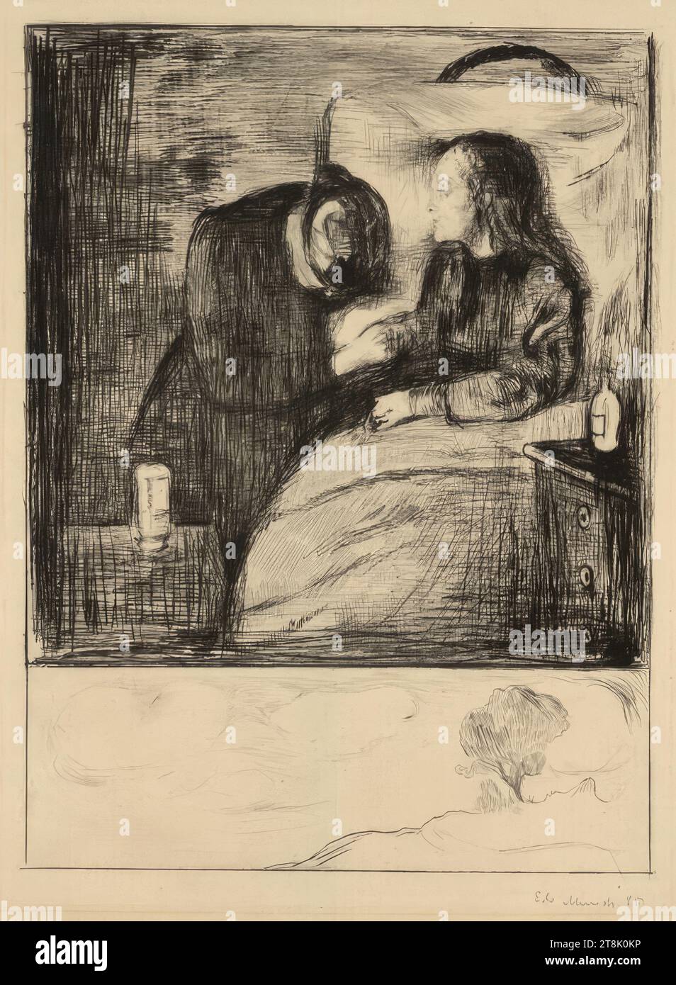 The Sick Child I, Edvard Munch, Løten near Hamar 1863 - 1944 Ekely ...