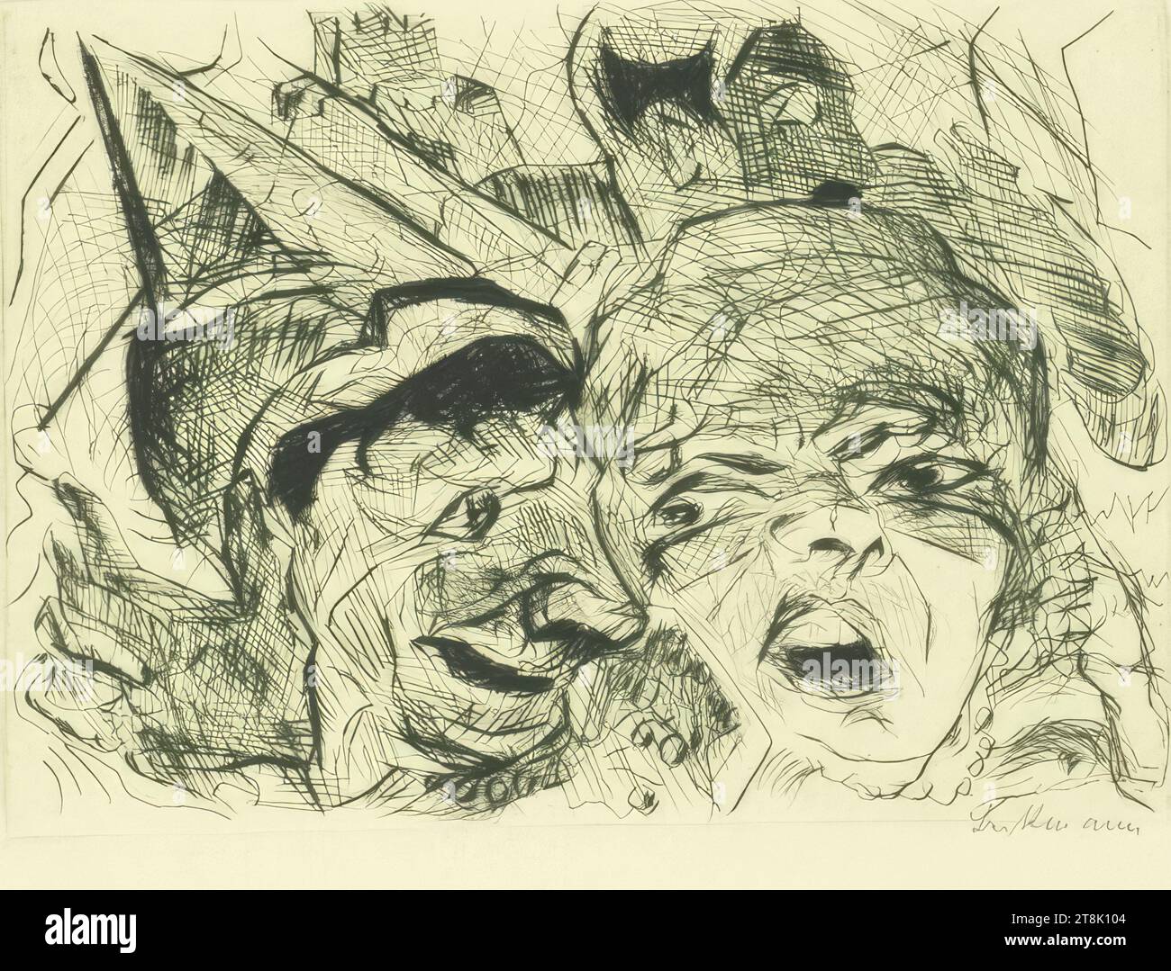 faces; Midnight, faces, Max Beckmann, Leipzig 1884 - 1950 New York ...