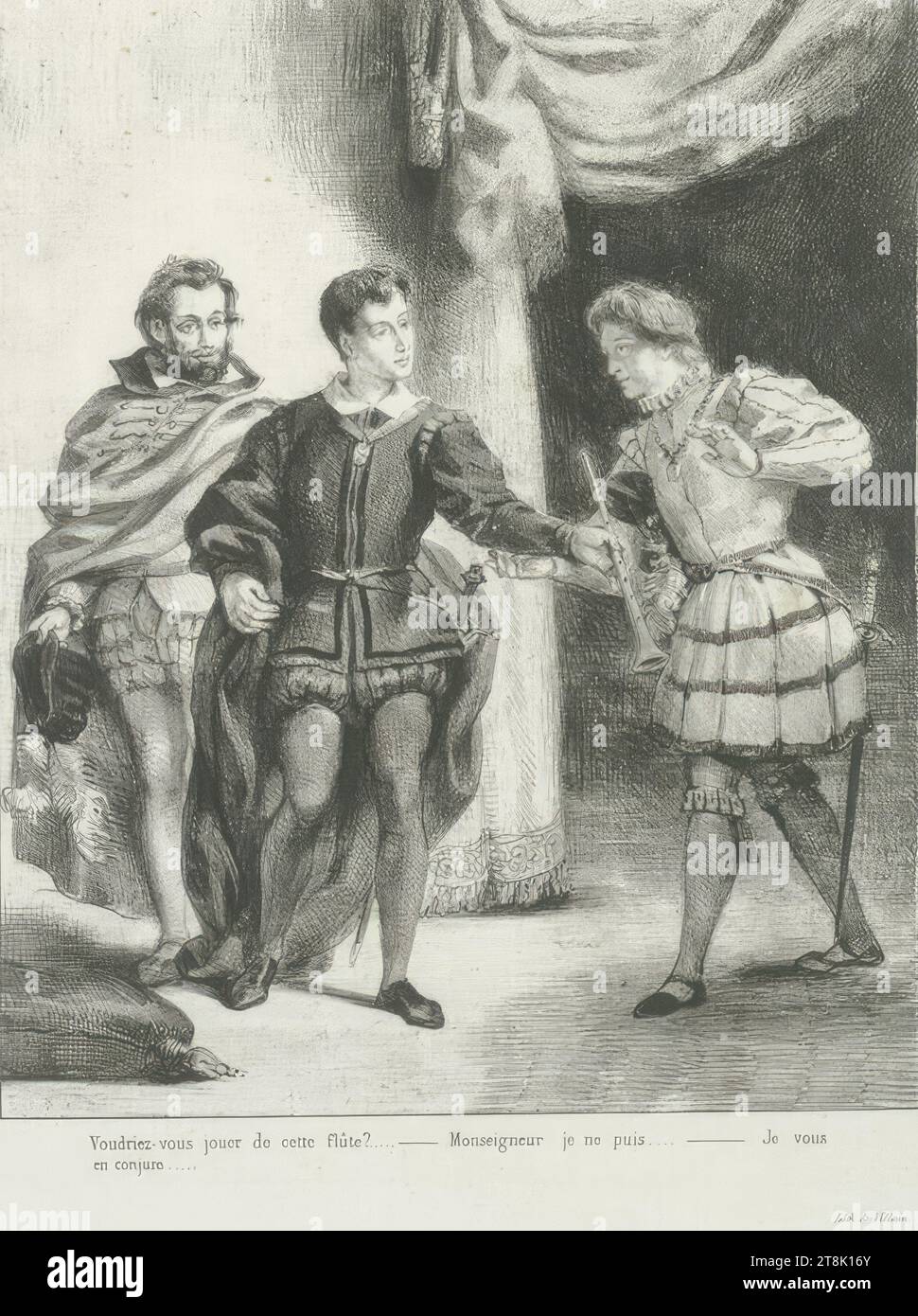 Hamlet et Guildenstern, Act. III Sc. II, Hamlet, Eugène Delacroix ...