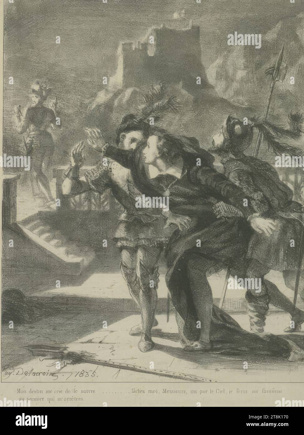 Hamlet veut suivre l'ombre de son père, Act. I Sc. IV, Hamlet, Eugène ...