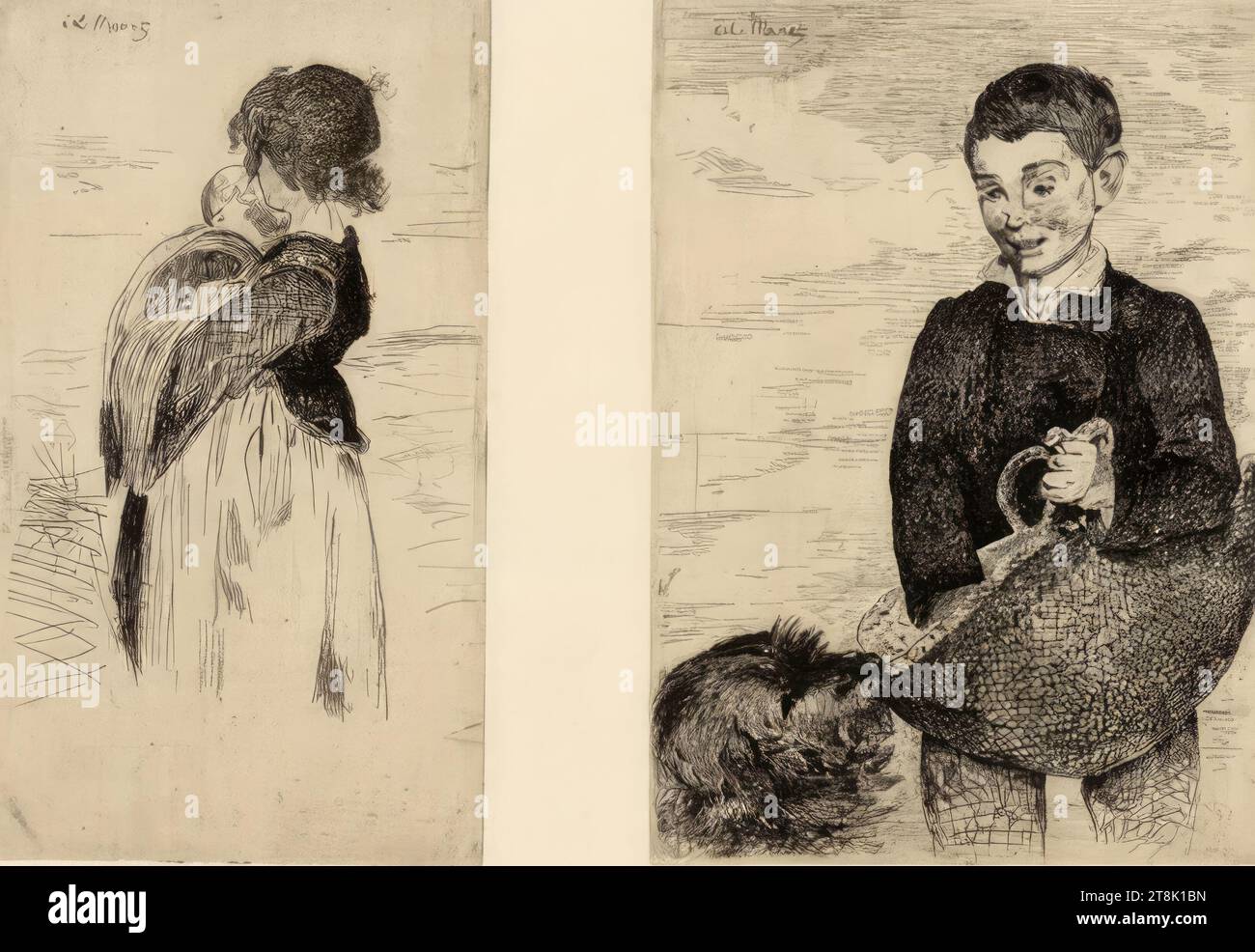 The little girl, Edouard Manet, Paris 1832 - 1883 Paris, 1862, print ...