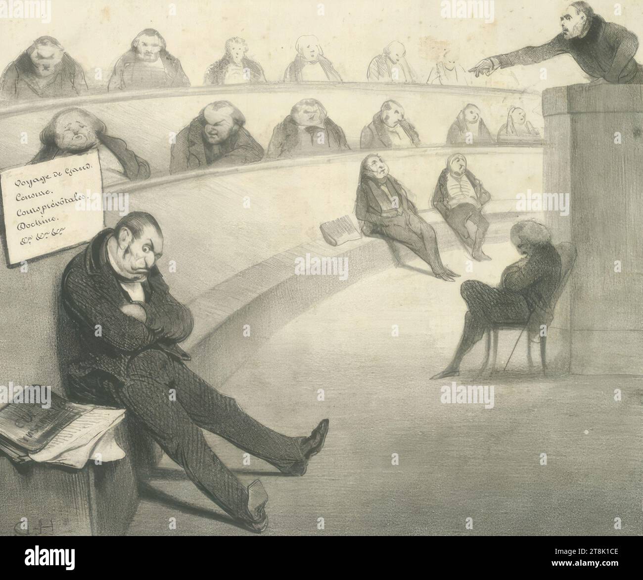 Le Carcan, Caricature, Honoré Daumier, Marseille 1808 - 1879 Valmondois ...