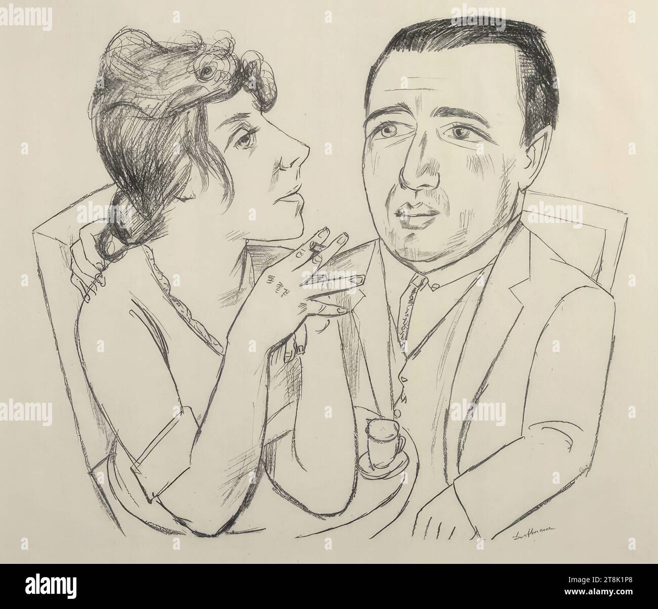 Couple in the cafe, Max Beckmann, Leipzig 1884 - 1950 New York, around ...