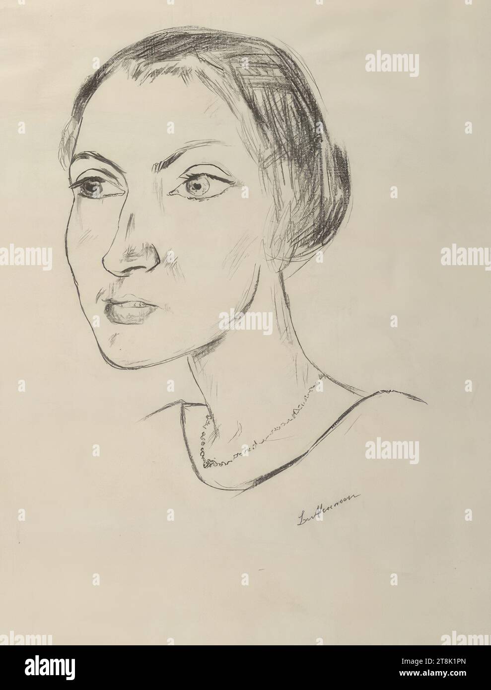 Woman's head, Max Beckmann, Leipzig 1884 - 1950 New York, around 1920 ...