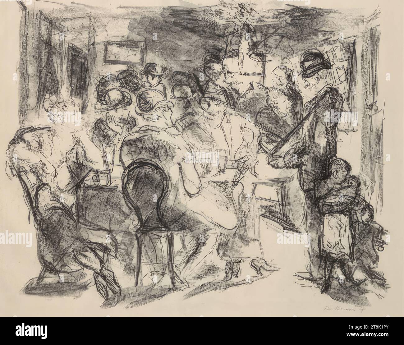 Tavern scene, Max Beckmann, Leipzig 1884 - 1950 New York, 1914, print ...