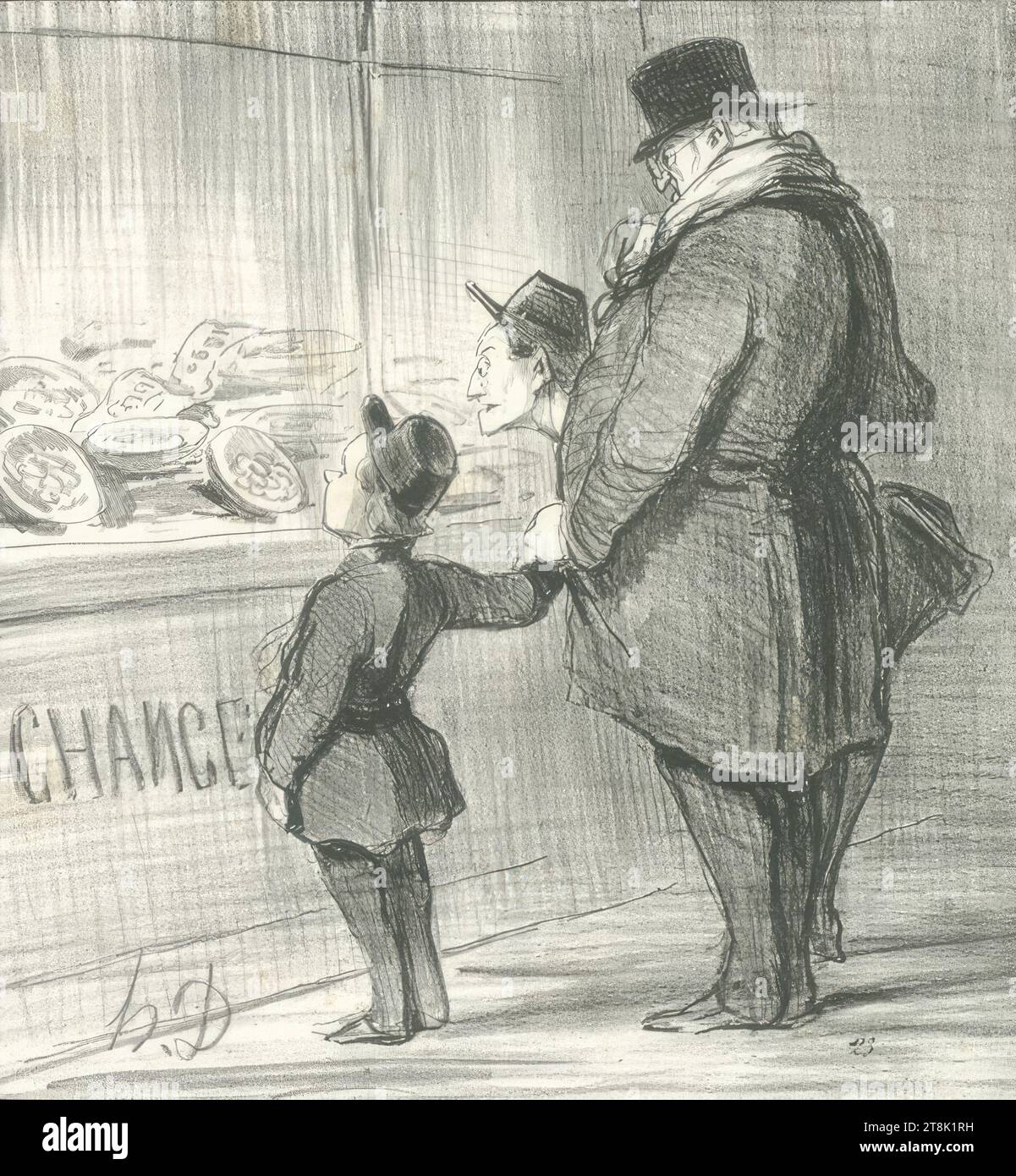 Père de famille, inspiring...à ses enfants, Croquis parisiens, Honoré ...