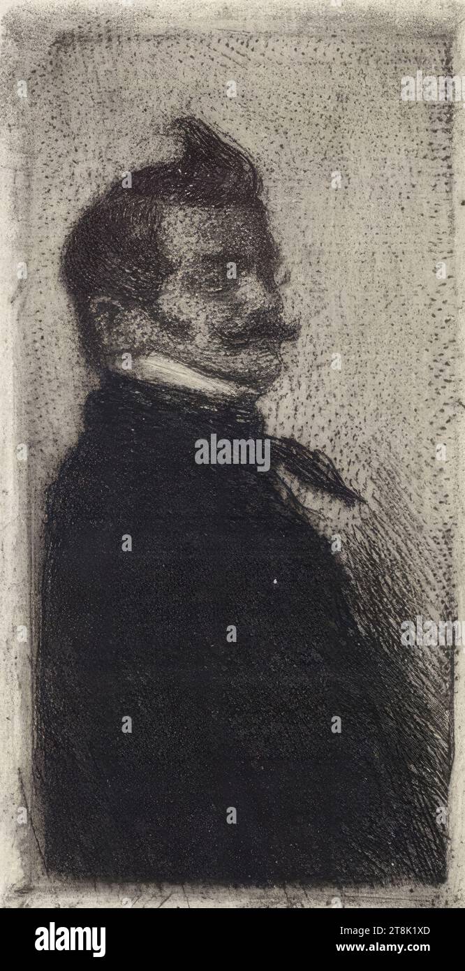 Portrait of a man, Emil Orlik, Prague 1870 - 1932 Berlin, 1898, print ...