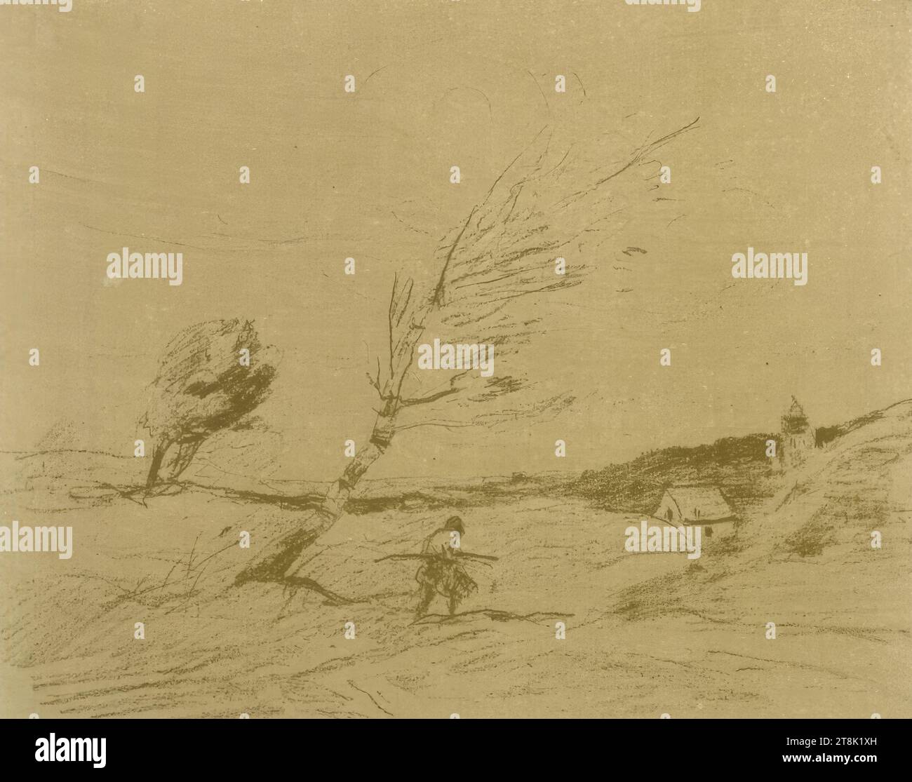 The Gust of Wind, Jean-Baptiste Camille Corot, Paris 1796 - 1875 Paris ...