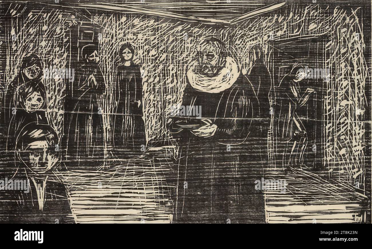 Last sacrament, Edvard Munch, Løten near Hamar 1863 - 1944 Ekely, 1921 ...