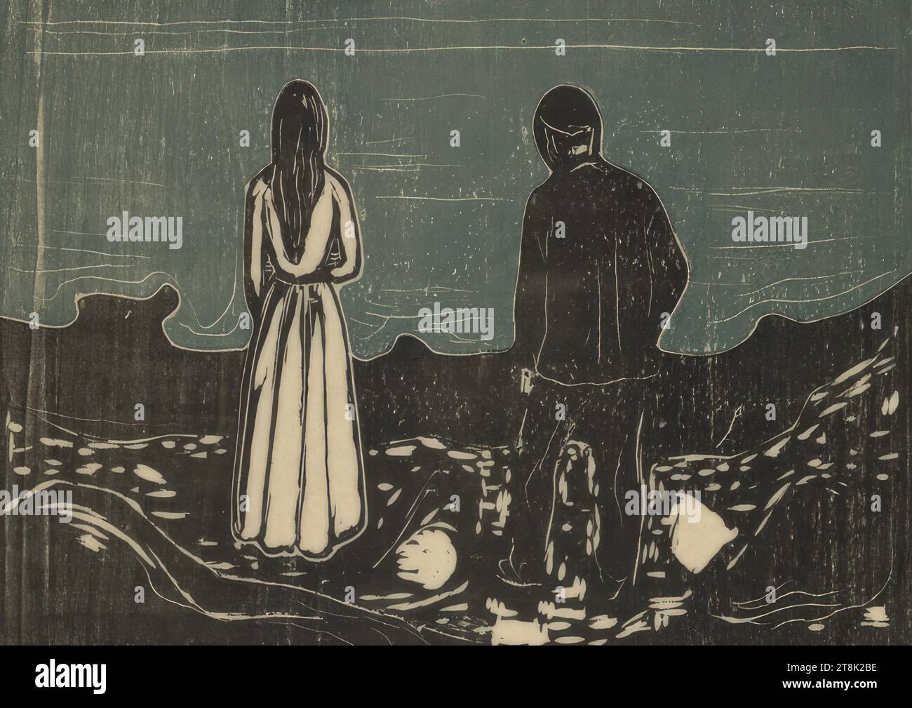 The Lonely Ones, Edvard Munch, Løten near Hamar 1863 - 1944 Ekely, 1899 ...