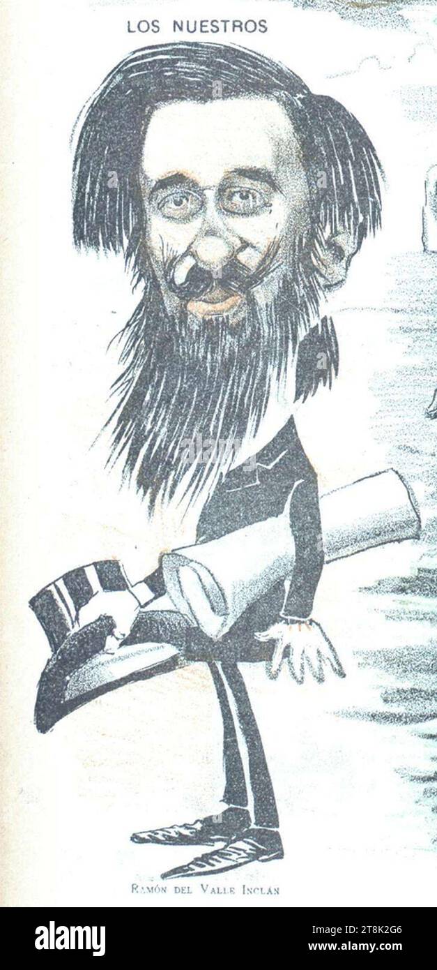 Valle-Inclán, Don Quijote, 18 de julio de 1902 (cropped Stock Photo - Alamy