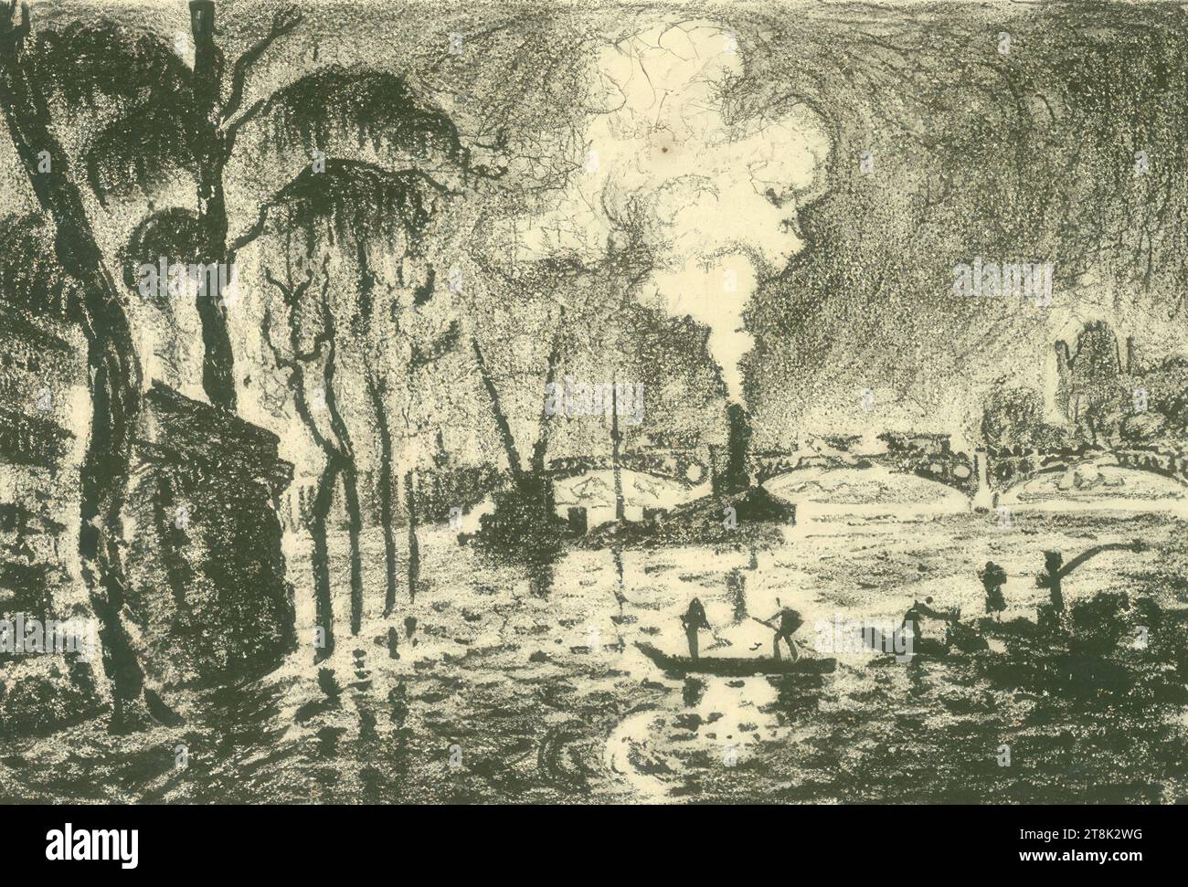 Seine Bridge, Paul Signac, Paris 1863 - 1935 Paris, 1890, print, color ...