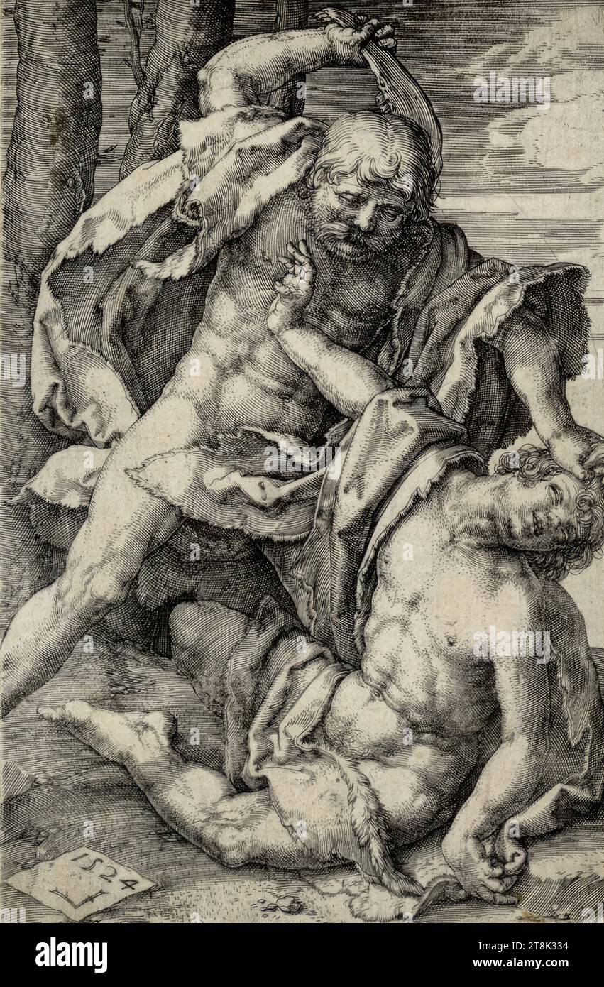 Cain and abel engraving hi-res stock photography and images - Alamy