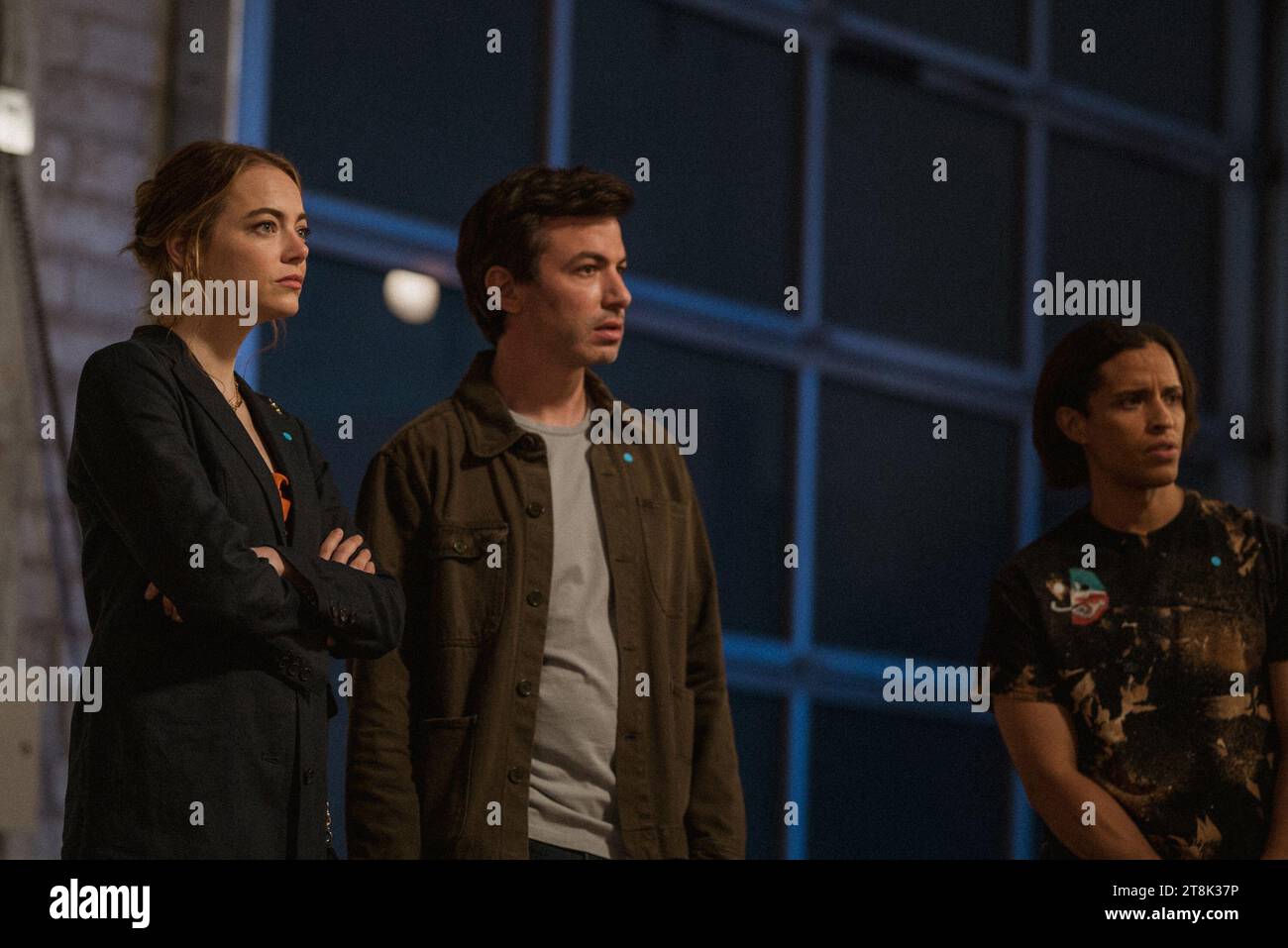 THE CURSE, from left: Emma Stone, Nathan Fielder, Marco Fuller ...