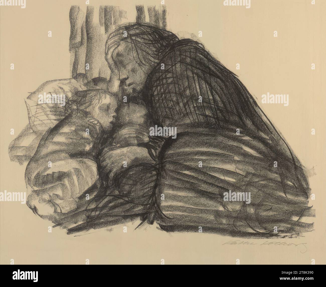 Urban Shelter Käthe Kollwitz Königsberg 1867 1945 Moritzburg 1926 Print Lithograph Sheet