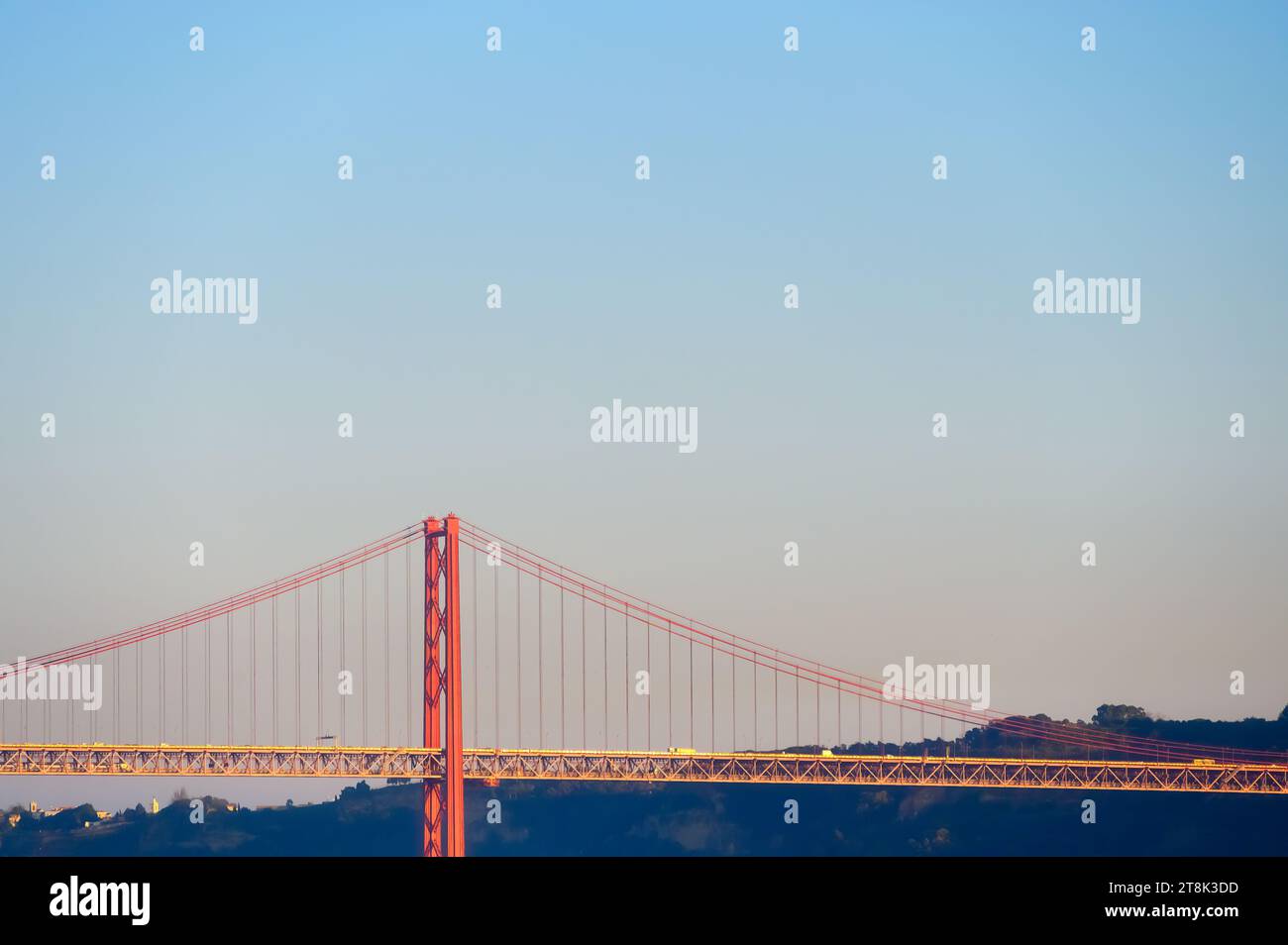 LISBON, PORTUGAL, Puente 25 de Abril. In English language: Bridge 25th ...