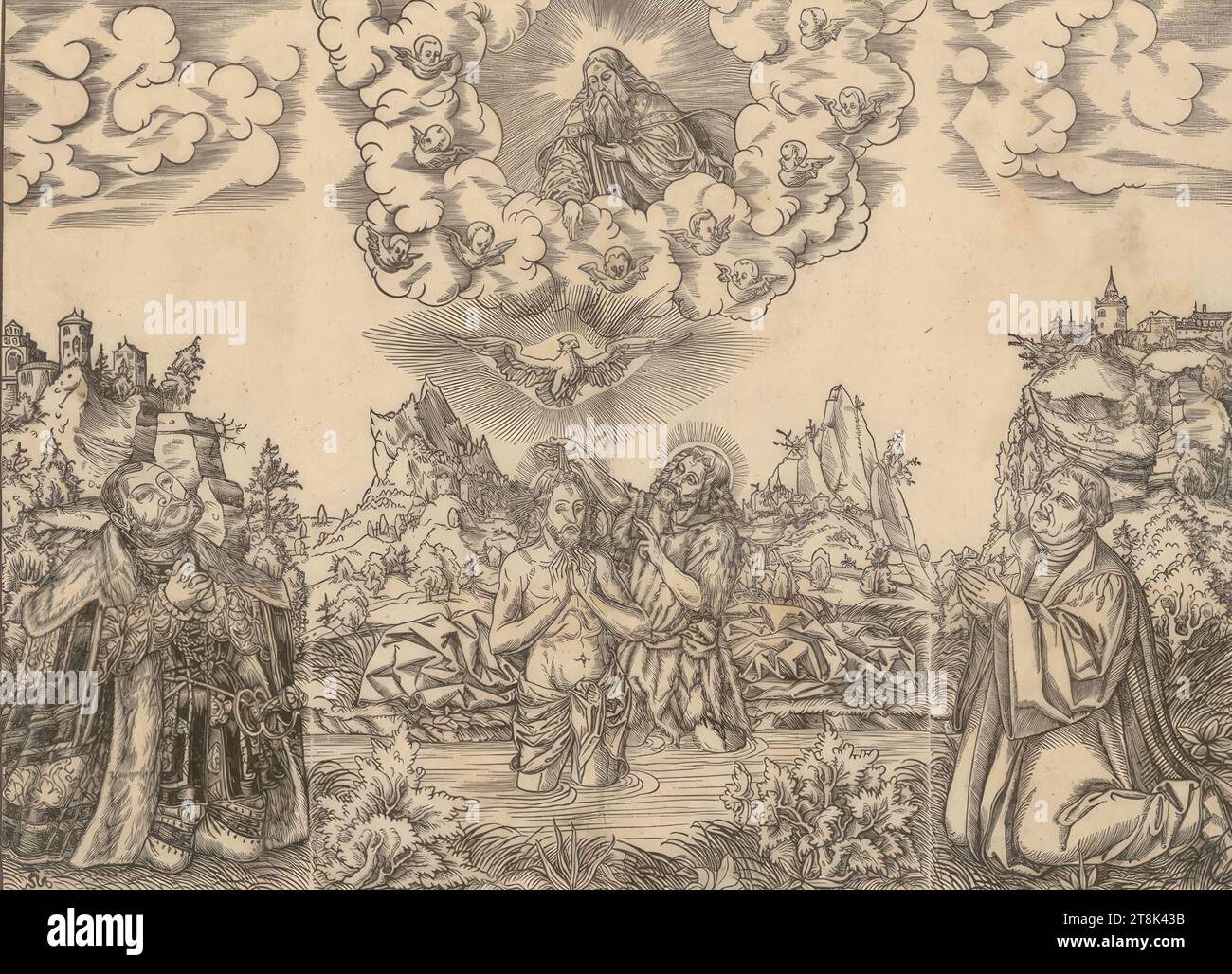 The Baptism of Christ, Lucas Cranach the Elder J., Wittenberg 1515 - 1586 Weimar, around 1550 ...