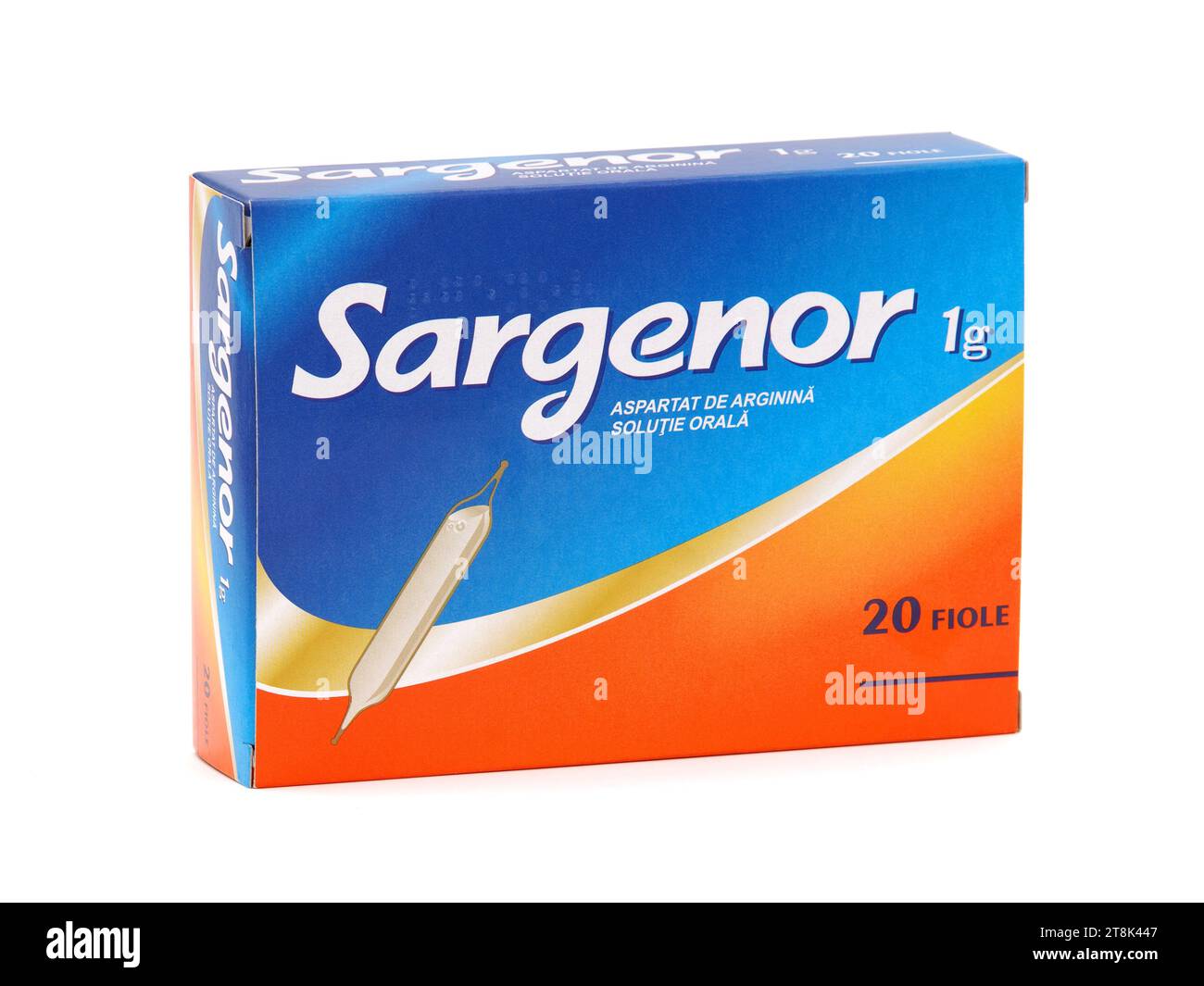 BUCHAREST, ROMANIA - JANUARY 28, 2020. Pack of Sargenor 1g/5ml ...