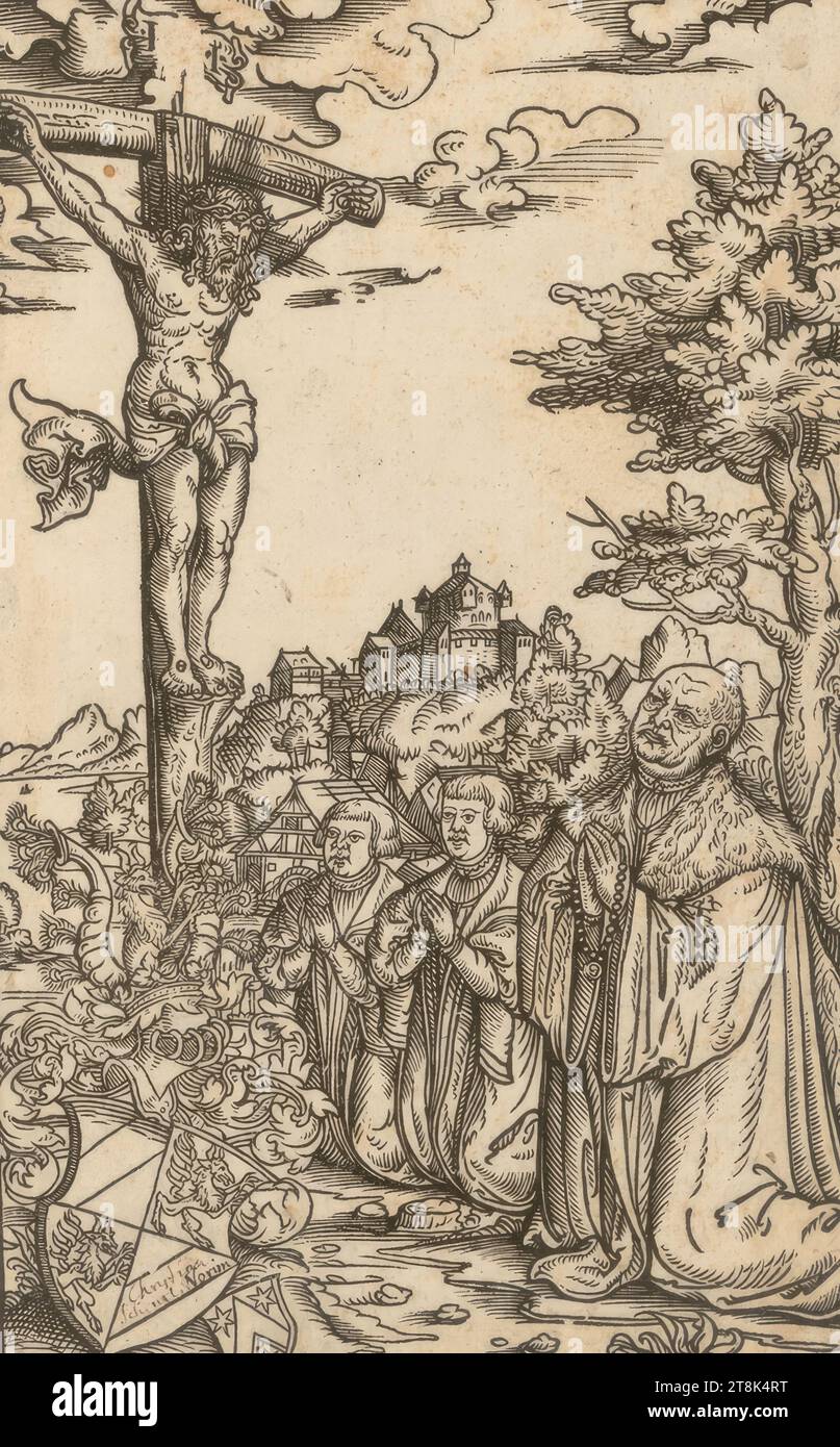 Veneration of the crucified Jesus Christ by Dr. Christoph Scheurl and his two sons, Cranach ...