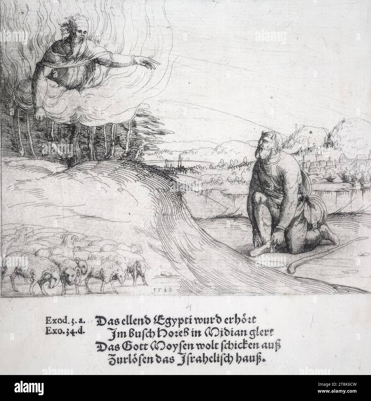 Moses and the burning bush, Peter Pereny, preface and entrance to the ...