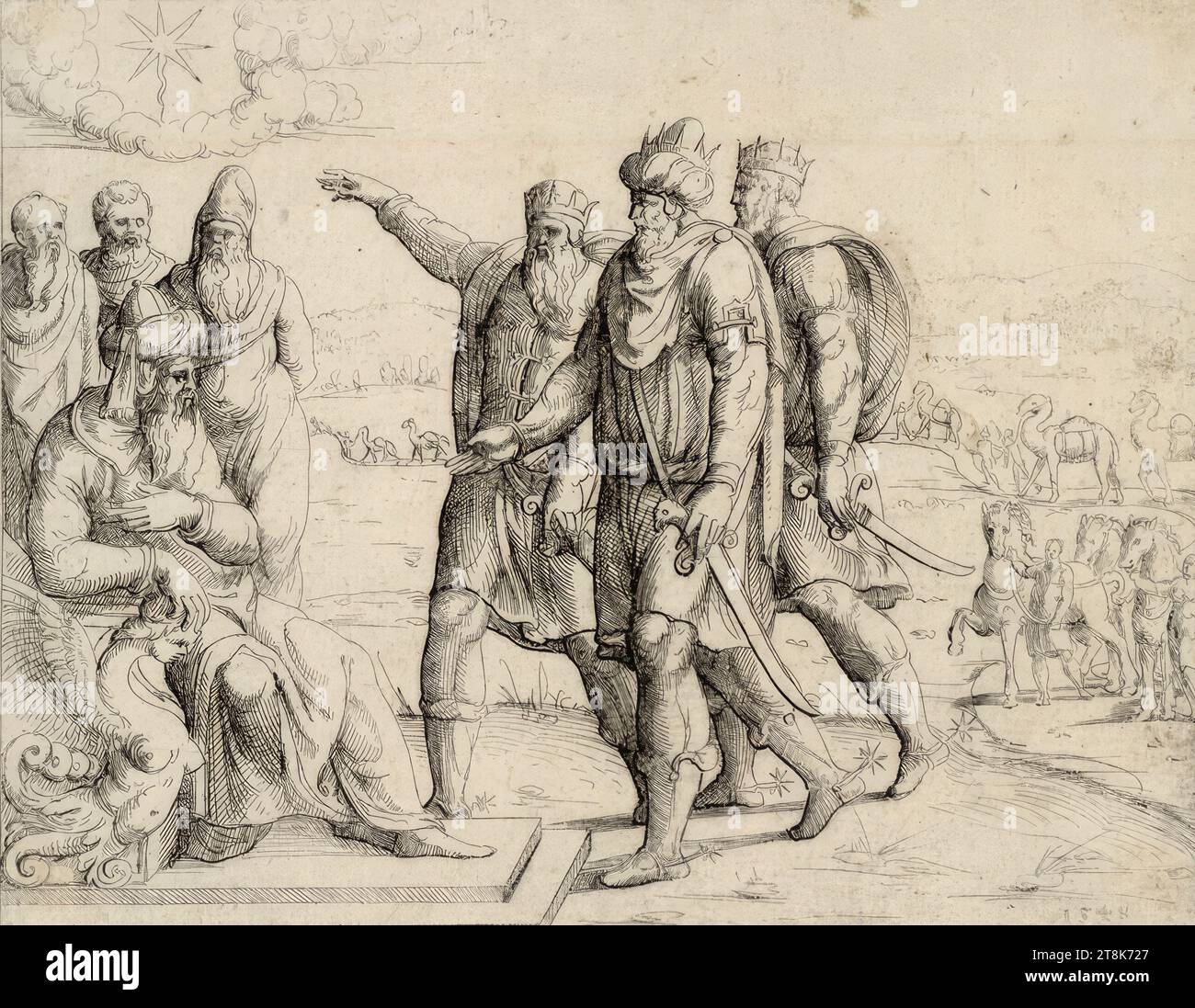 The Three Kings before Herod, Peter Pereny, preface and entrance to the ...