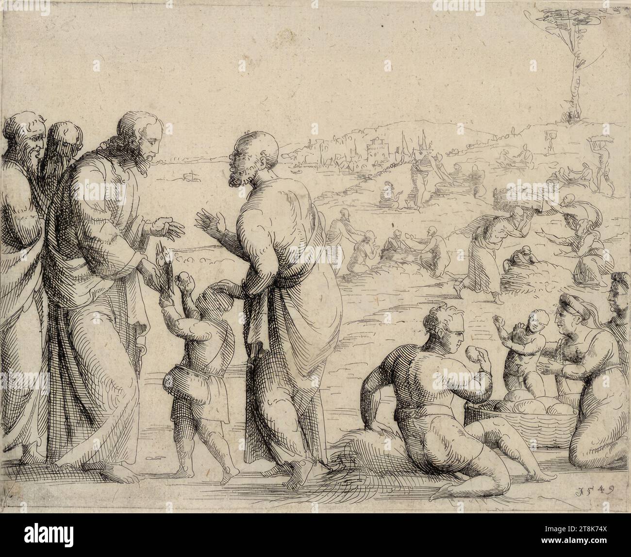 The feeding of the five thousand, Peter Pereny, preface and entrance to ...