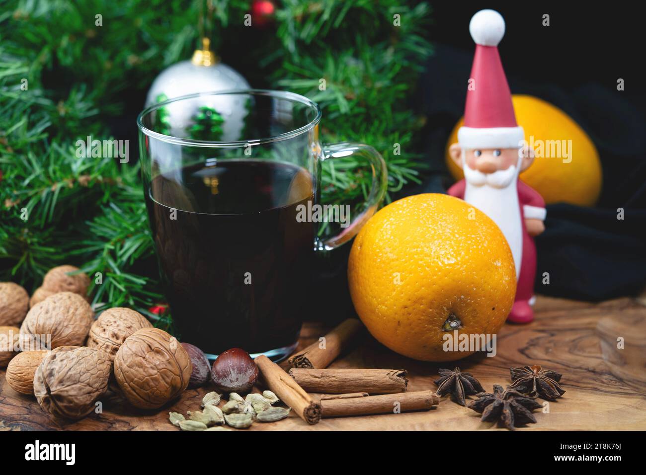 glass grogg with spikes and decoration Stock Photo - Alamy