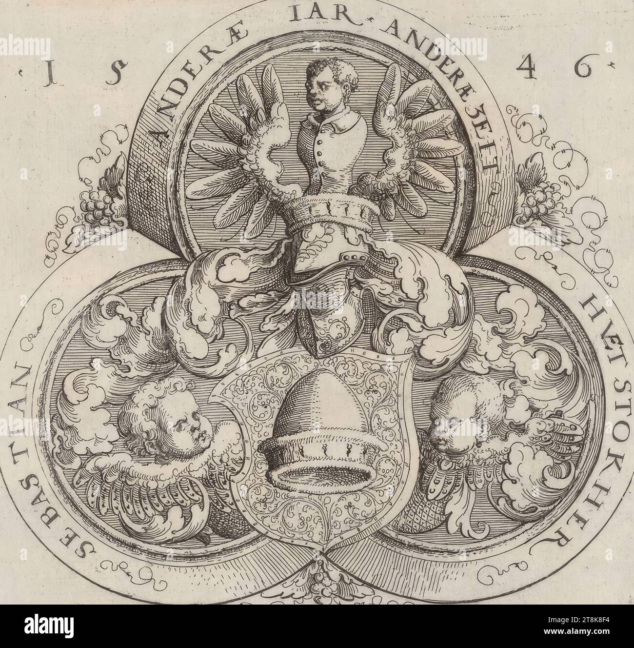 Coat of arms of the mayor of Vienna Sebastian Huetstoker, Augustin ...