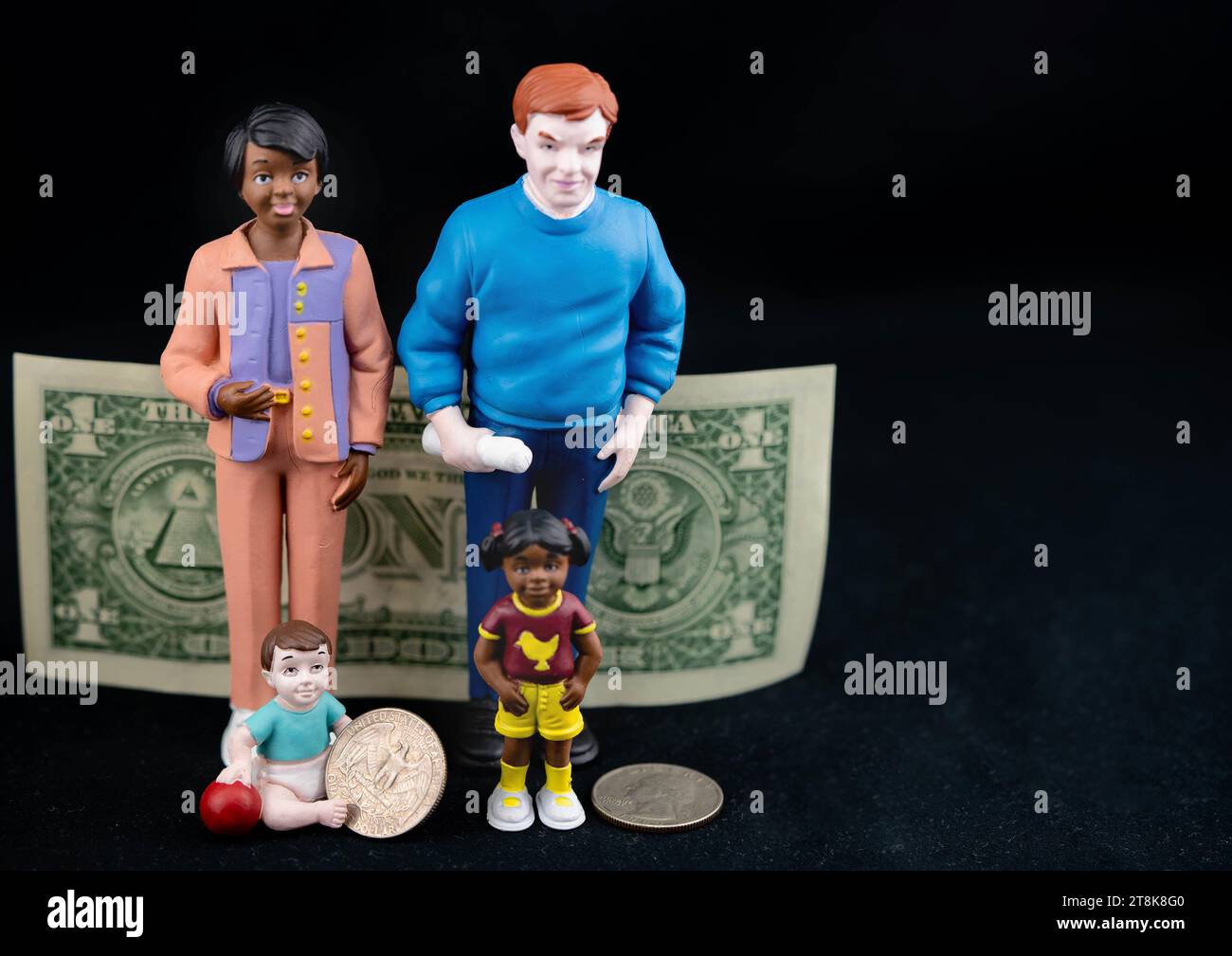 family receive financial support, child benefit, symbolic image Stock ...