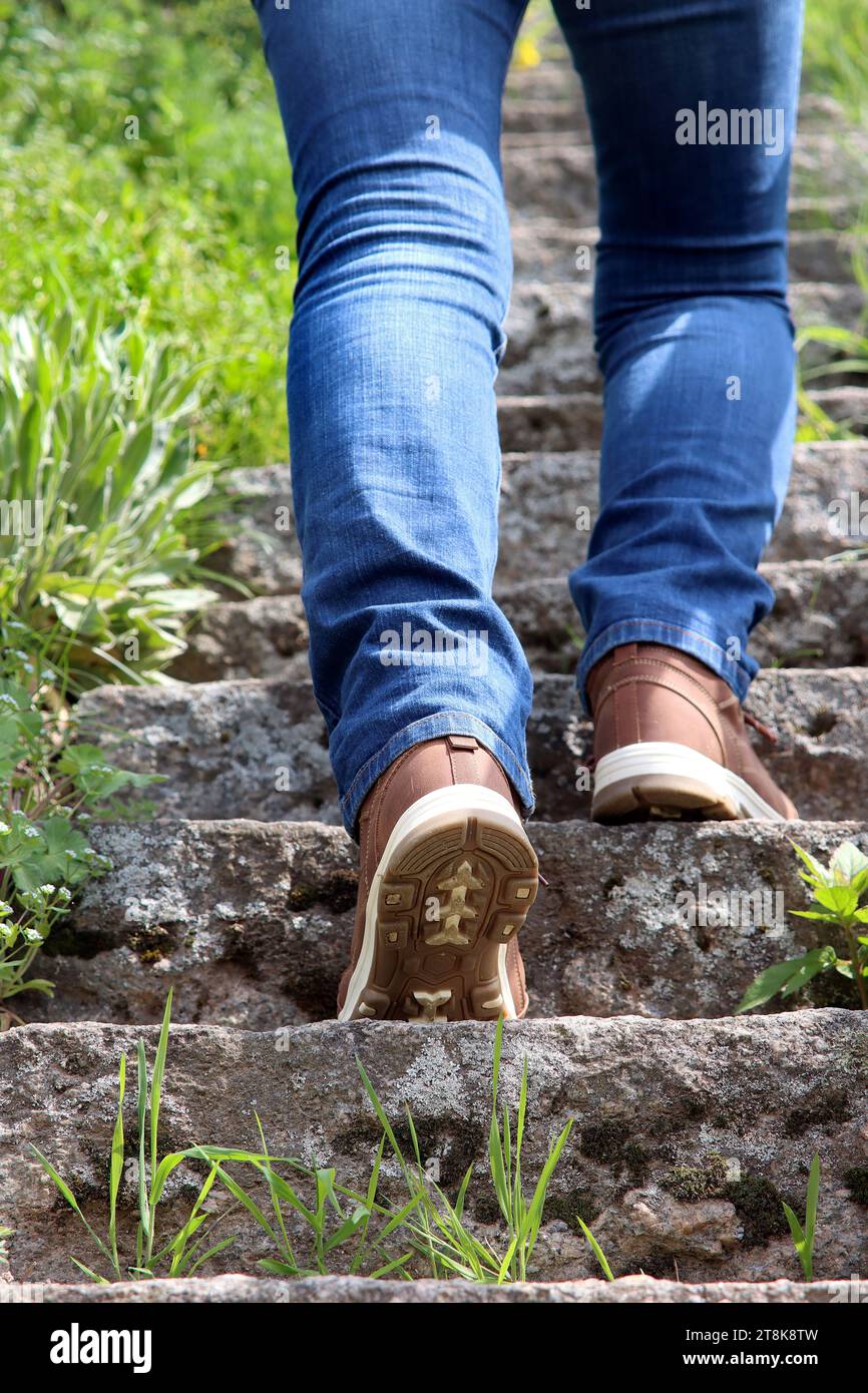 Climbing stairs hi-res stock photography and images - Alamy