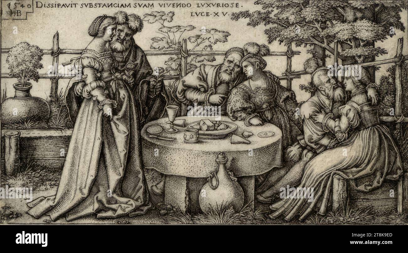 The prodigal son squanders his possessions, The prodigal son, Sebald ...