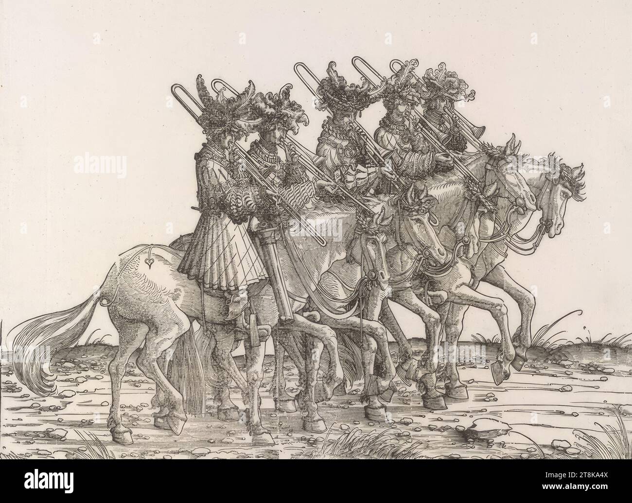 Triumphal procession of Emperor Maximilian I: Burgundian pipers ...