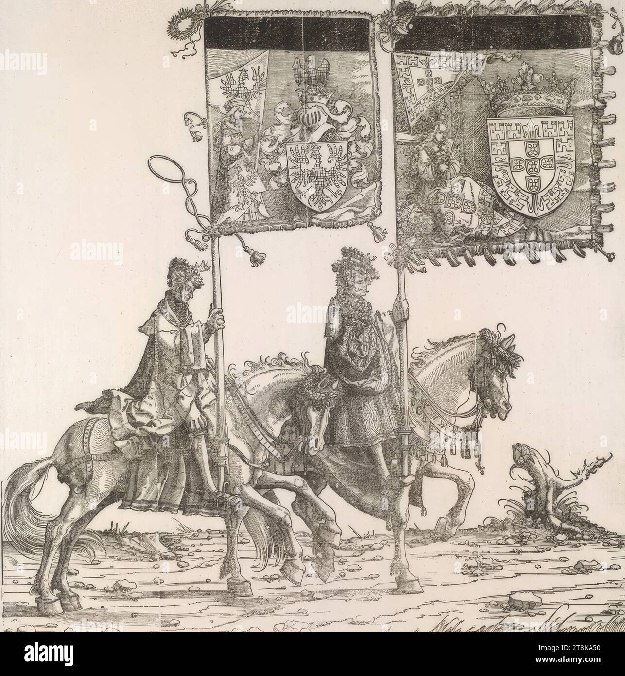 Triumphal Procession of Emperor Maximilian I: Banner of Moravia and the ...