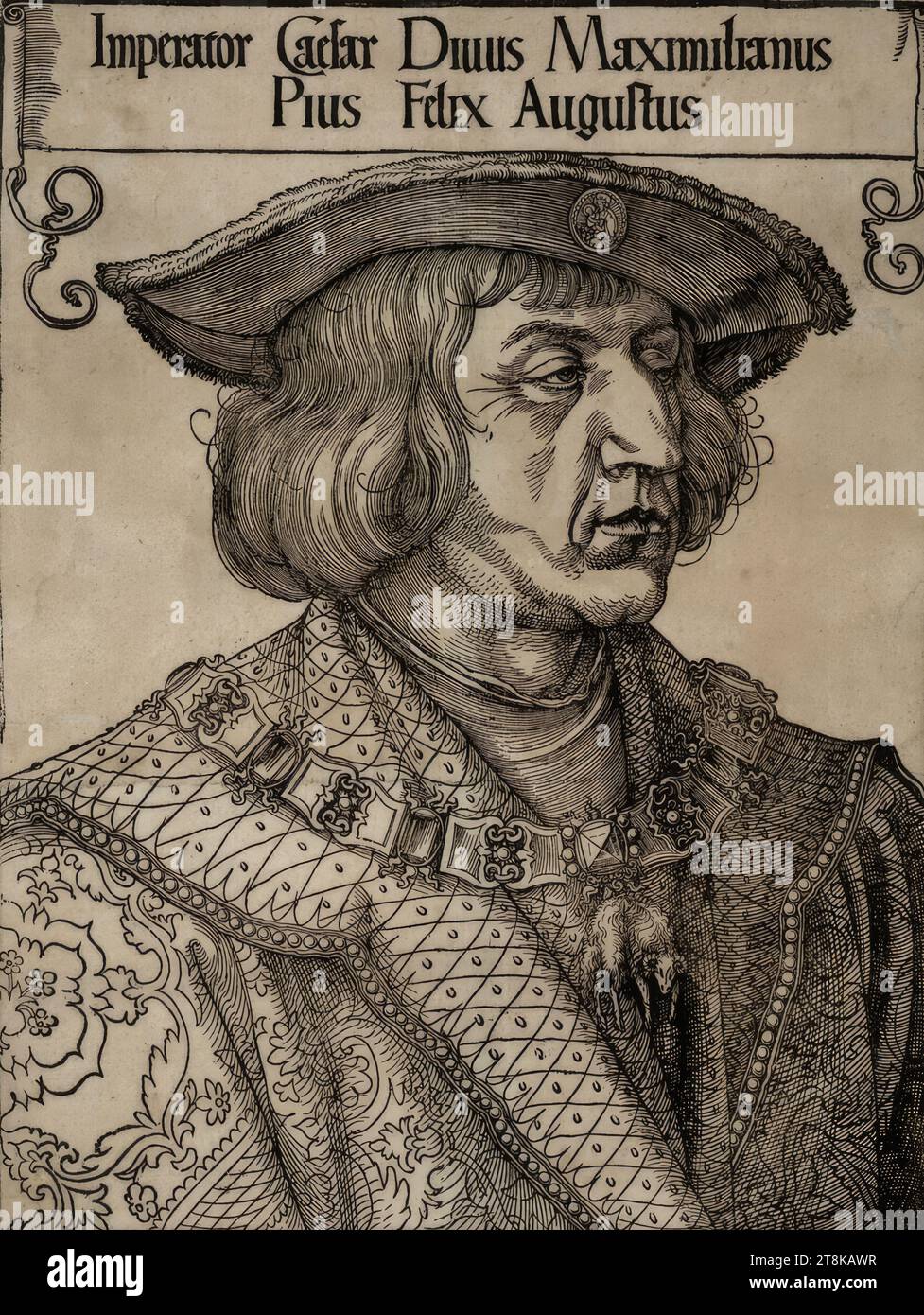 Emperor Maximilian I, undetermined, around 1550, print, woodcut, sheet ...