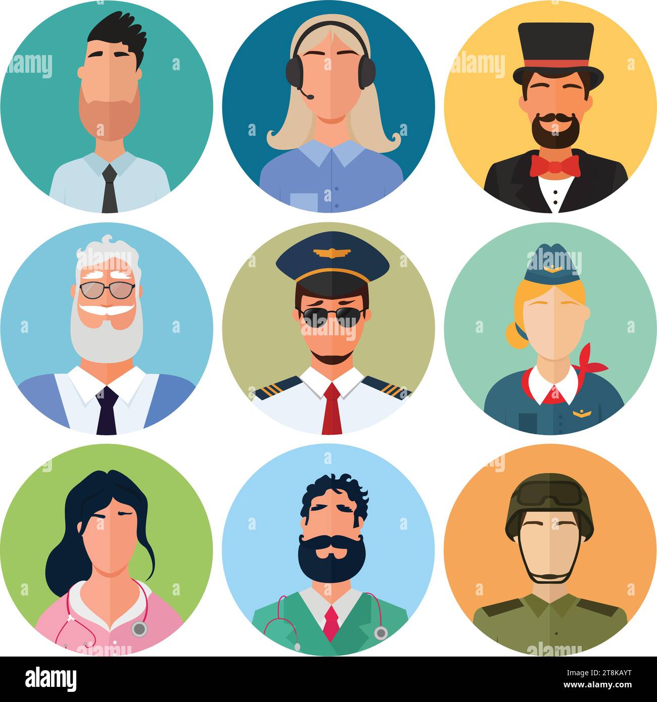 avatar Professions Vector Flat Icons Stock Vector Image & Art - Alamy