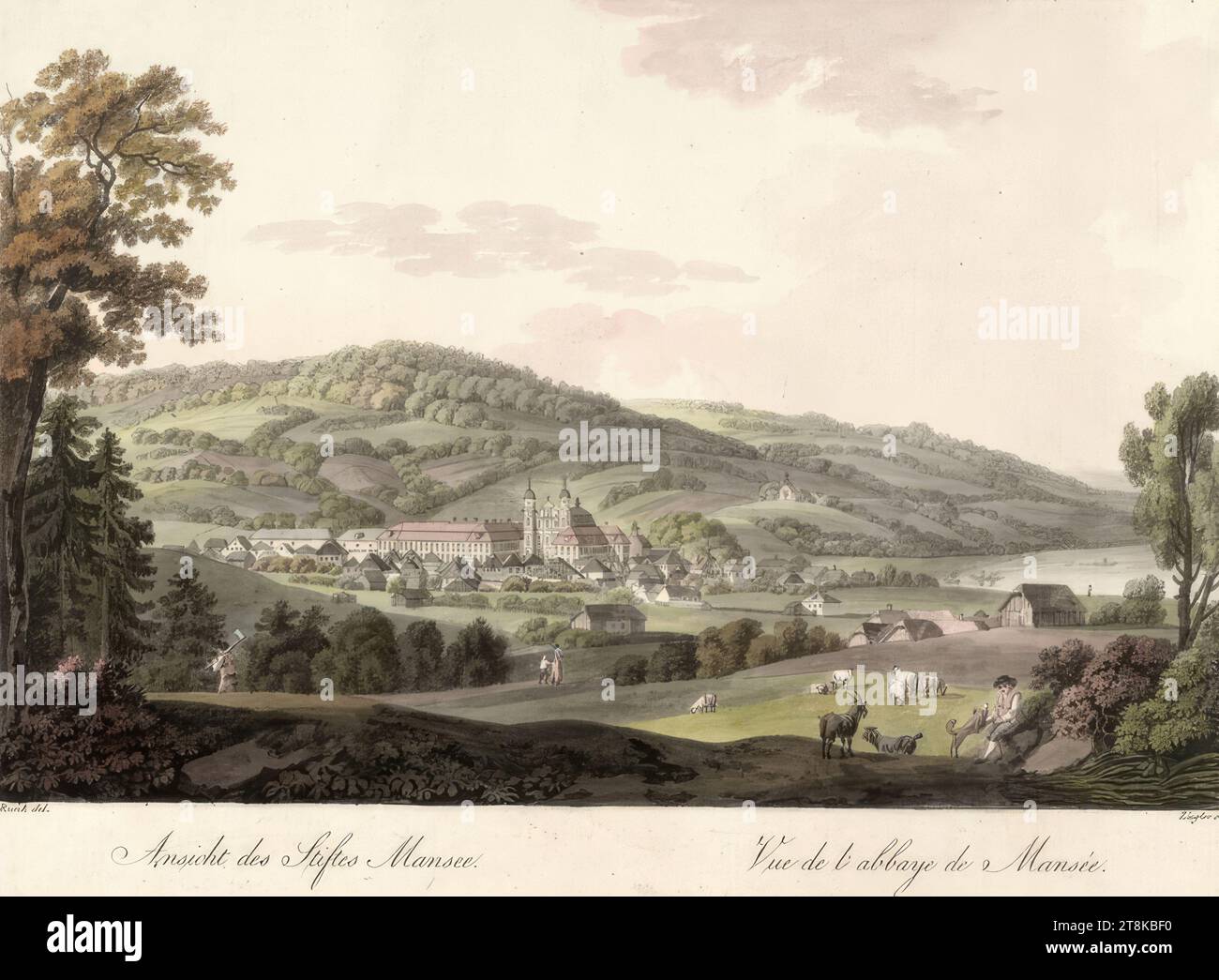 Mondsee Abbey, Vues de different Bourgs Villages and Villes de Autriche ...