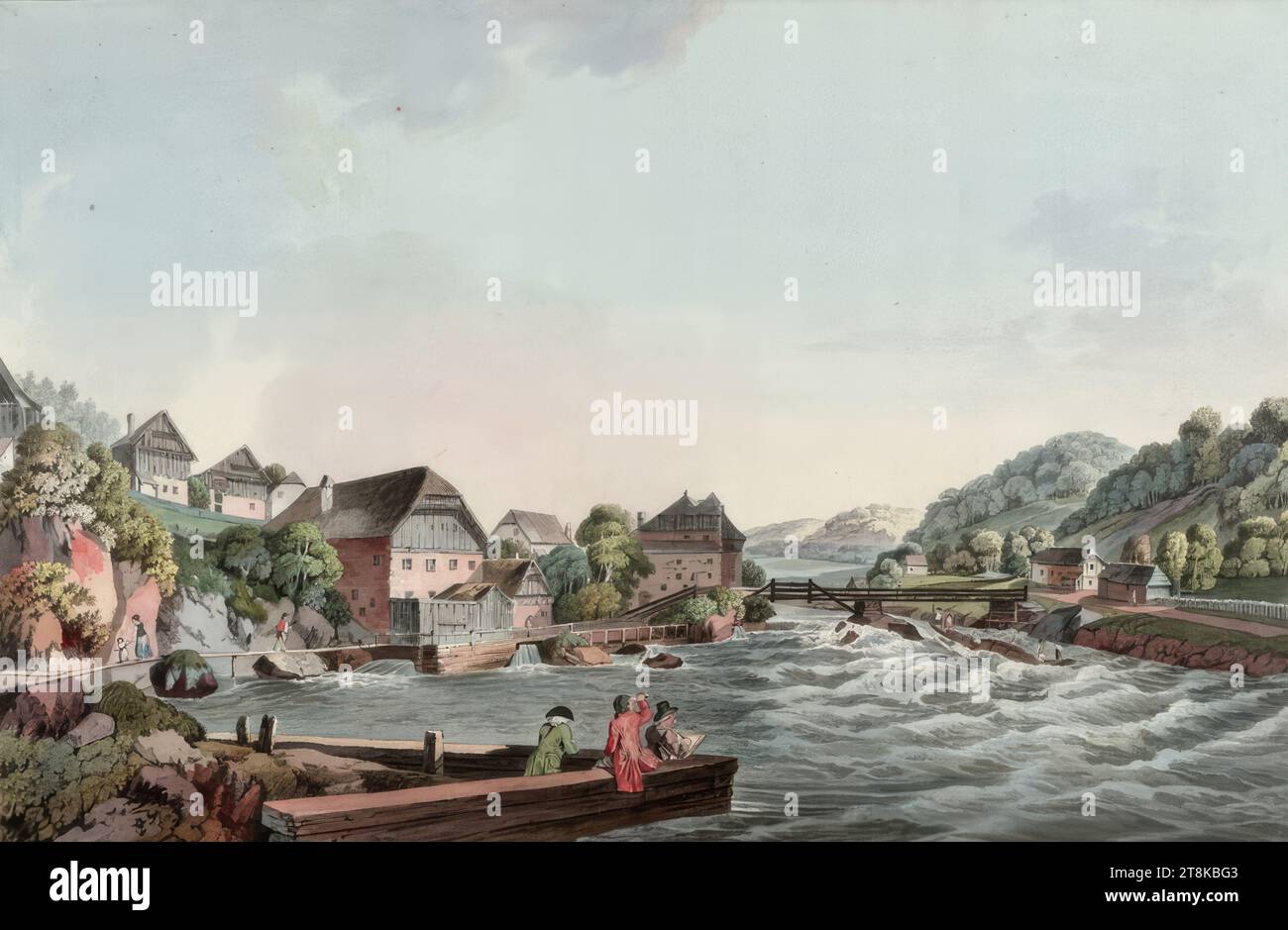 The Traunfall near Lauffen, Vues de different Bourgs Villages et Villes ...