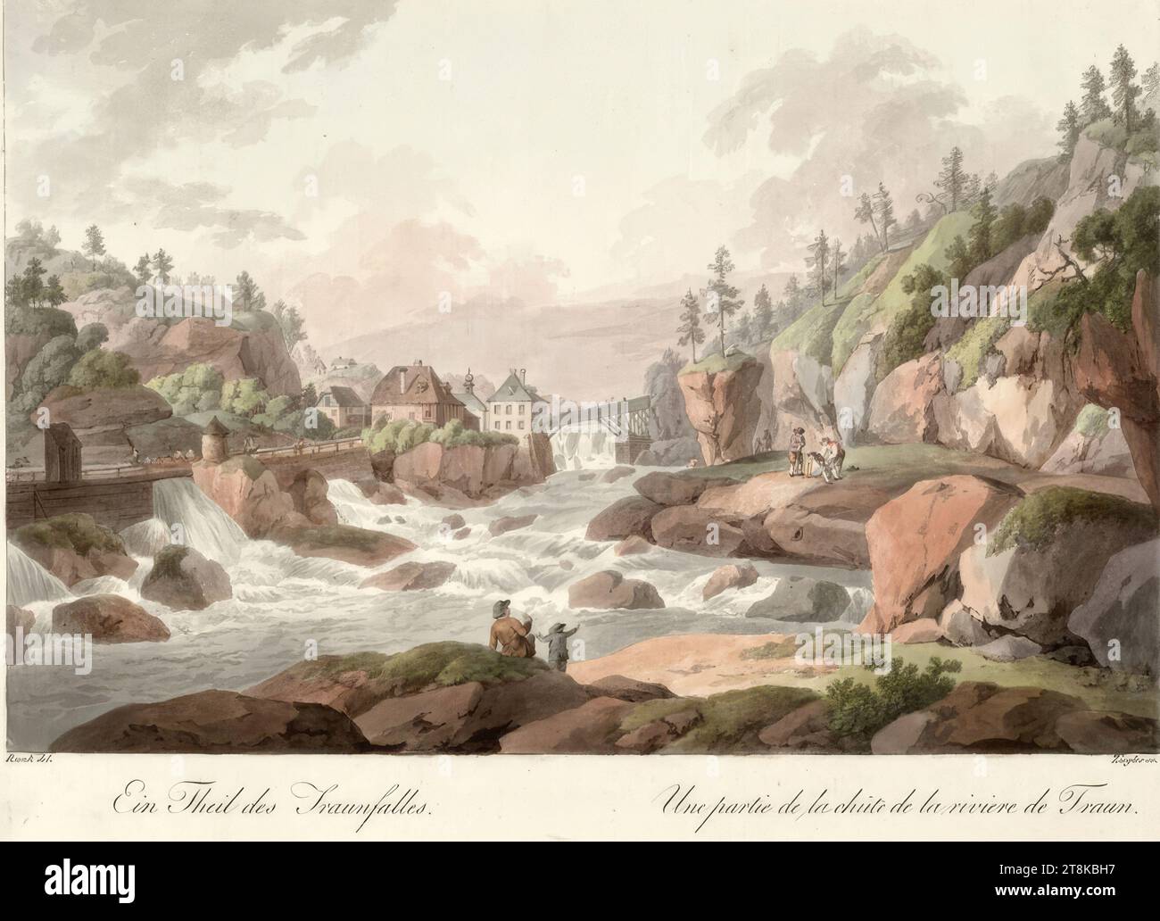 The Traunfall, Vues de different Bourgs Villages et Villes de Autriche ...